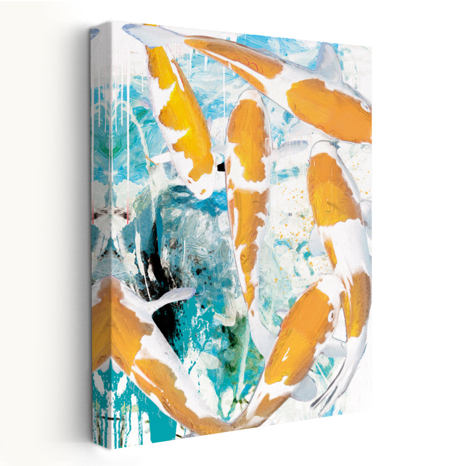 Bay Isle Home™ Winter Koi 2 - Contemporary Animals Fish Art | Wayfair