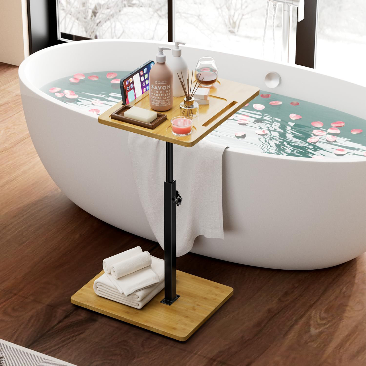 Williston Forge 360°Swivel TV Tray for Couch, Snack Side Tables with ...