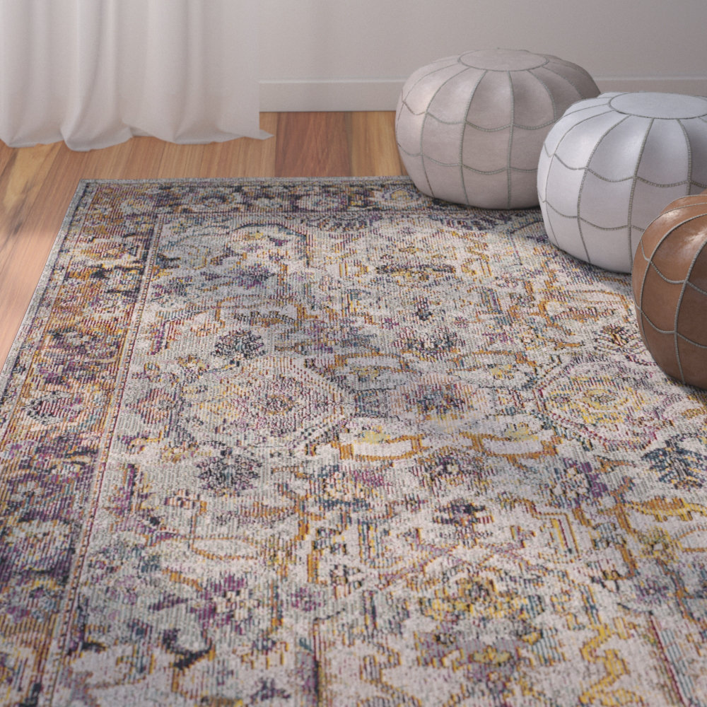 Bungalow Rose Sanor Performance Oriental Rug & Reviews | Wayfair