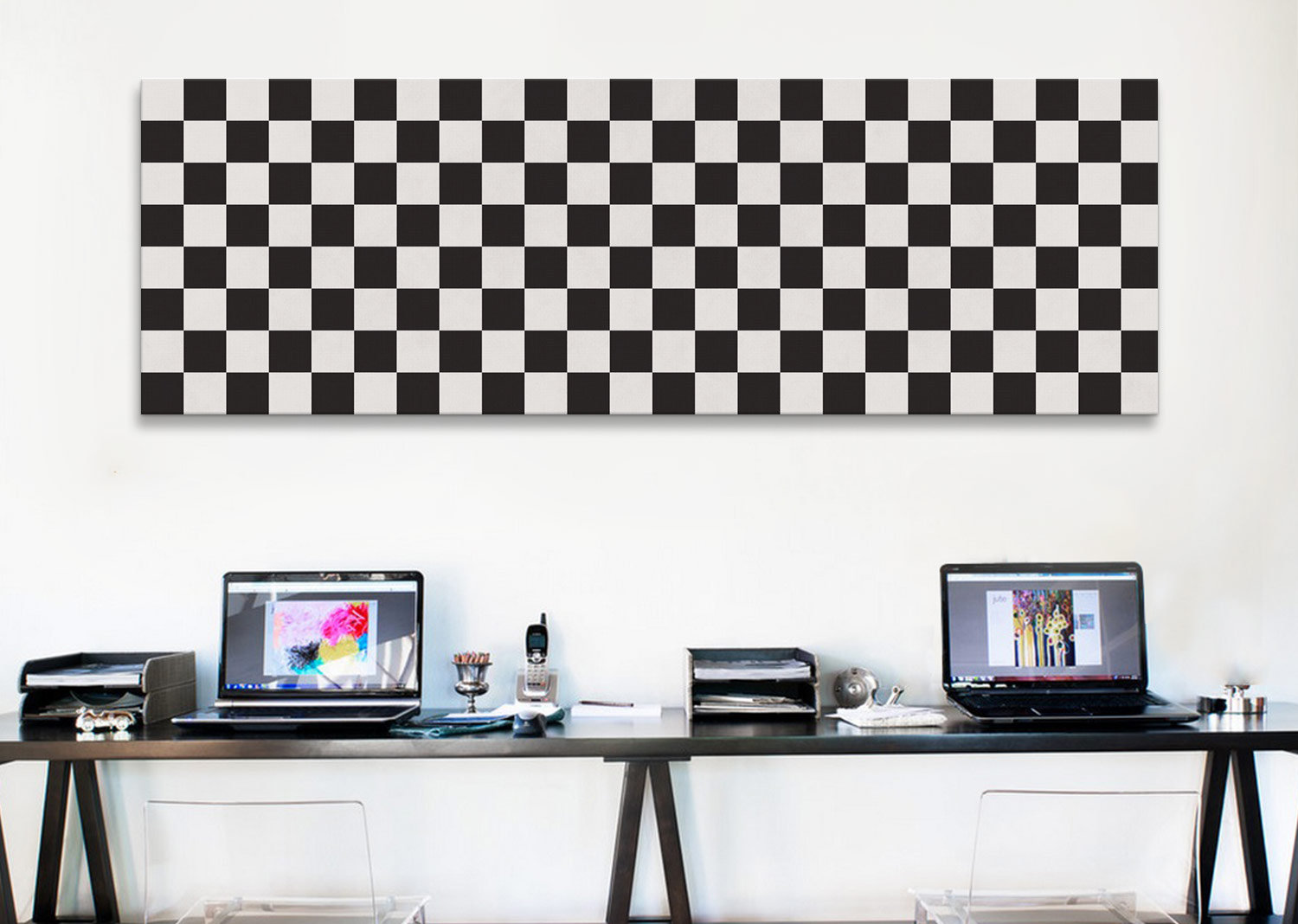 Wade Logan Albree Modern Art- Finish Line - Wrapped Canvas Print ...