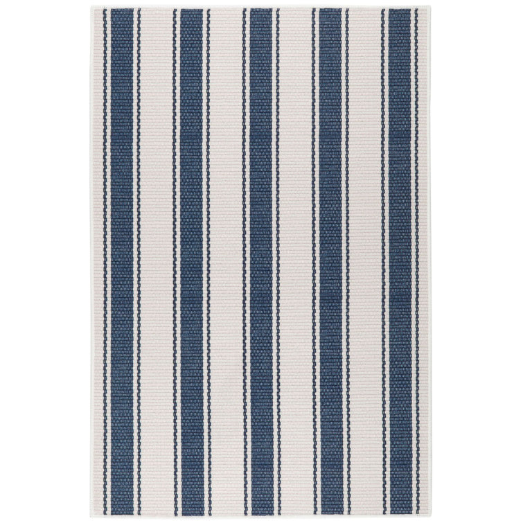 Dash and Albert Rugs Blue Awning Stripe Machine Washable Rug & Reviews ...