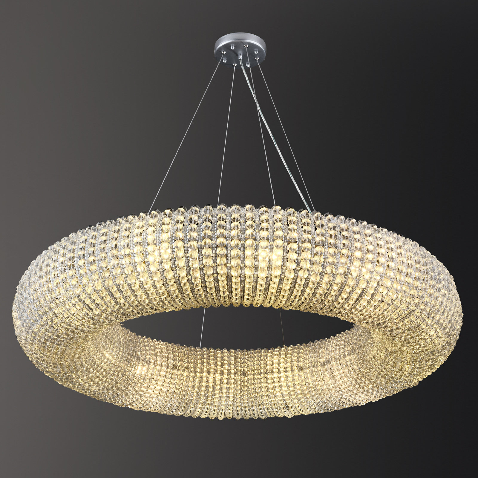 Everly Quinn 12- Light Dimmable Round Crystal Chandelier With Crystal ...