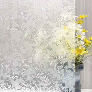 Wrought Studio™ 3D Etched Wavy Feather Decorative Window Decal ...
