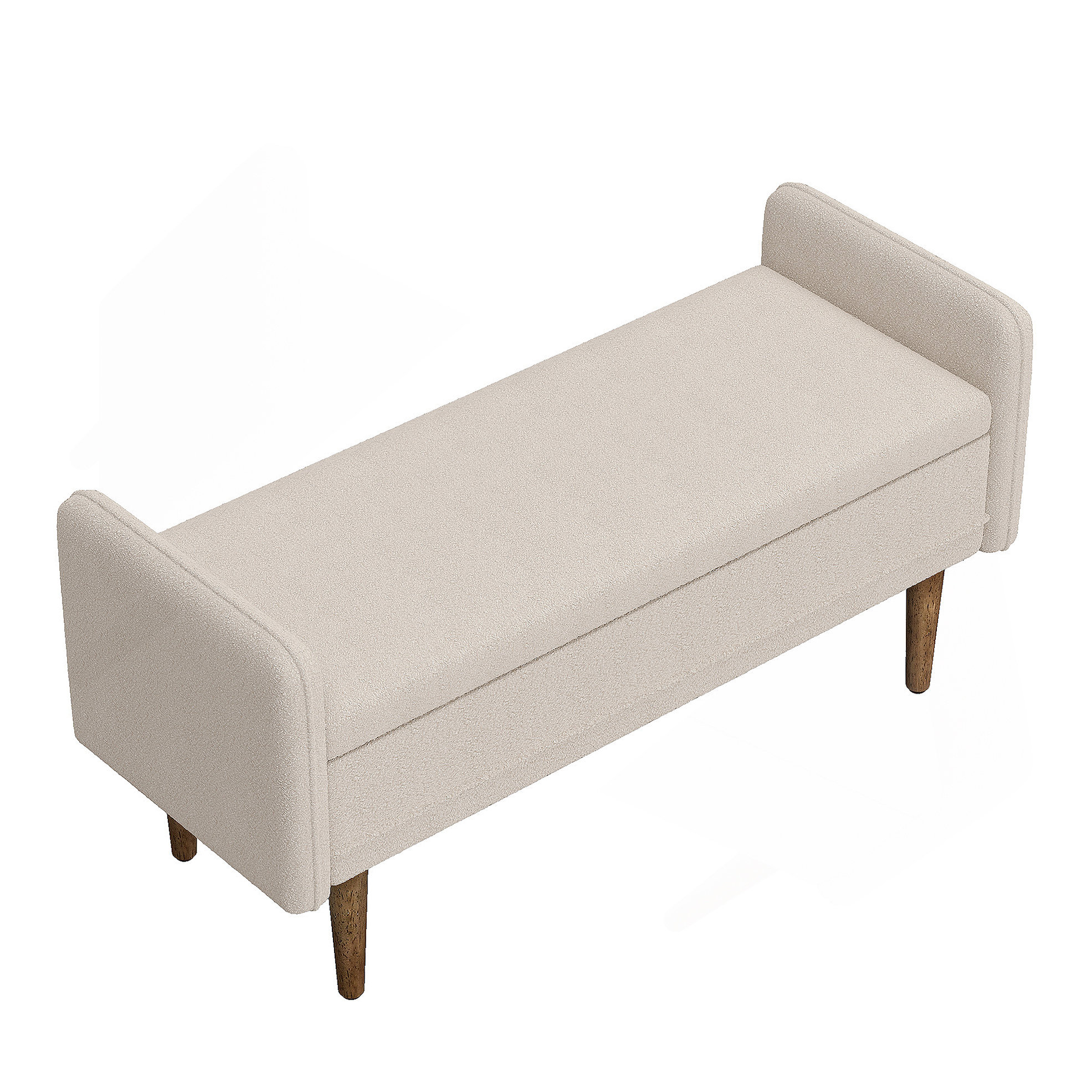 George Oliver Teddy velvet storage stool, ,with storage space, suitable ...