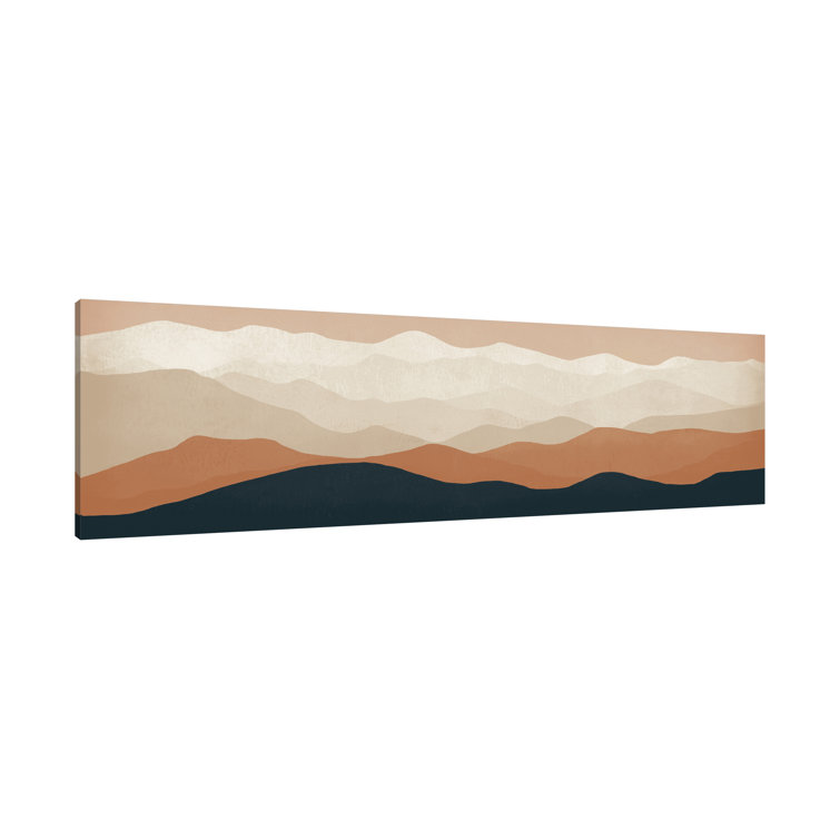 "Terra Cotta Sky Mountains" Gallery Wrapped Canvas By Ryan Fowler