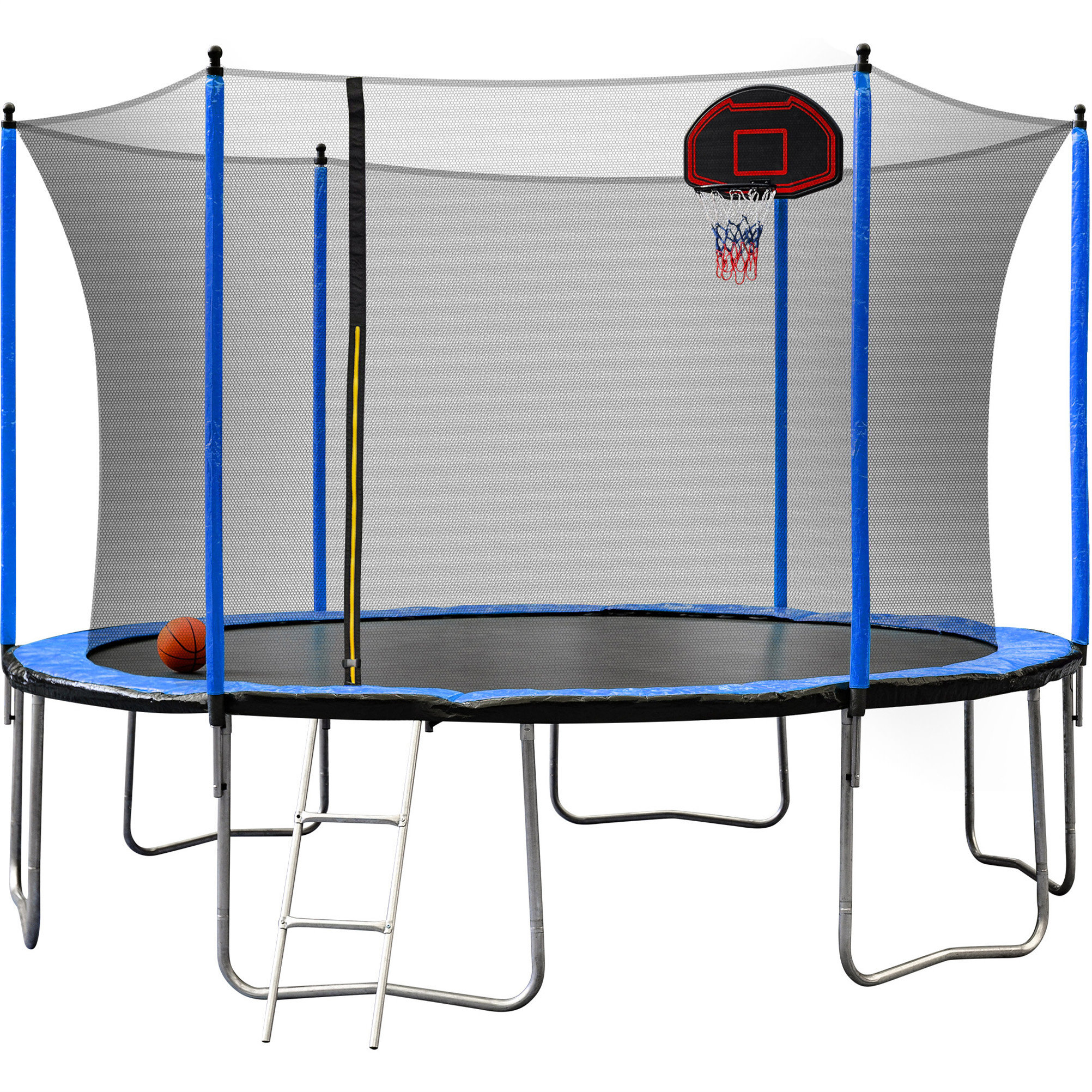 Petal Perfecto 15FT Trampoline With Basketball Hoop Inflator And Ladder ...