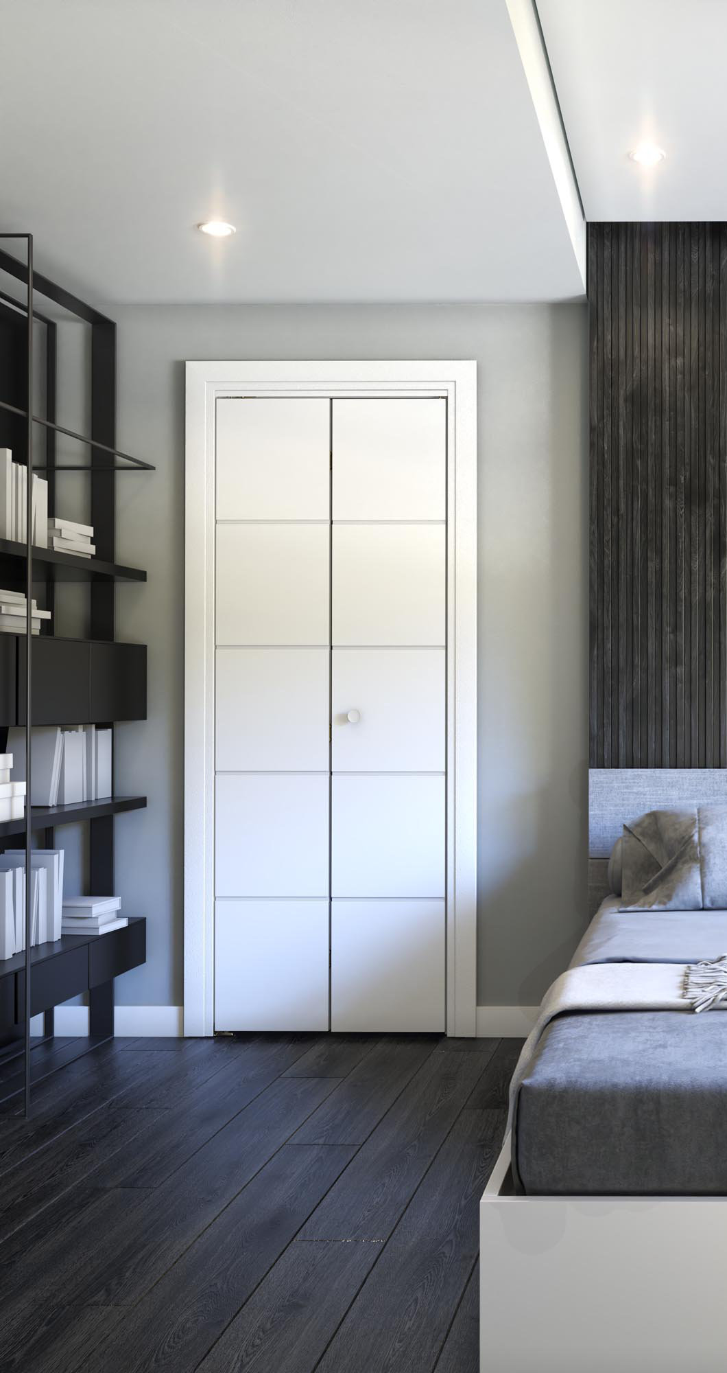 EightDoors Solid Composite Core U-Groove (Atlanta) Painted Bi-Fold Door ...