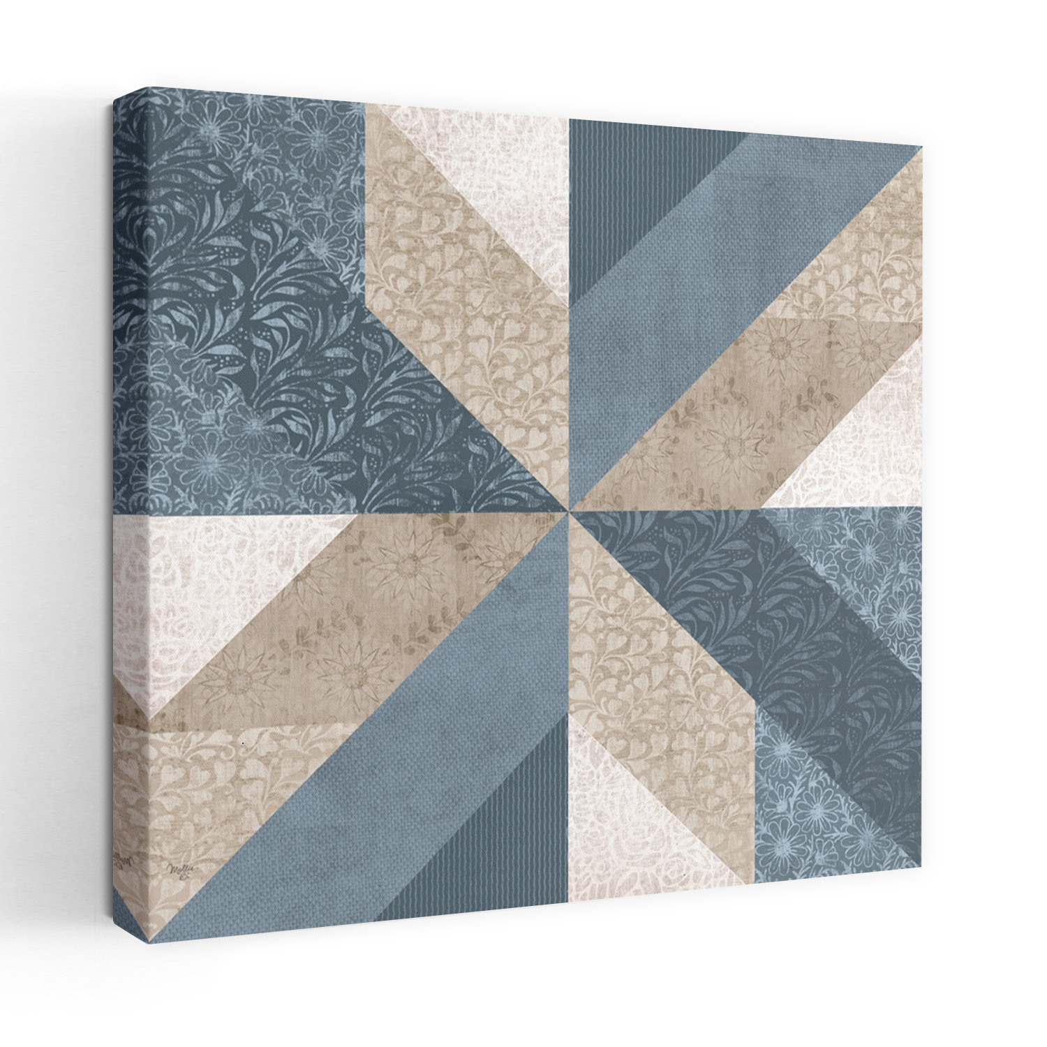 Ophelia & Co. Blue Quilt Square Ii Modern Farmhouse Starburst Quilt ...