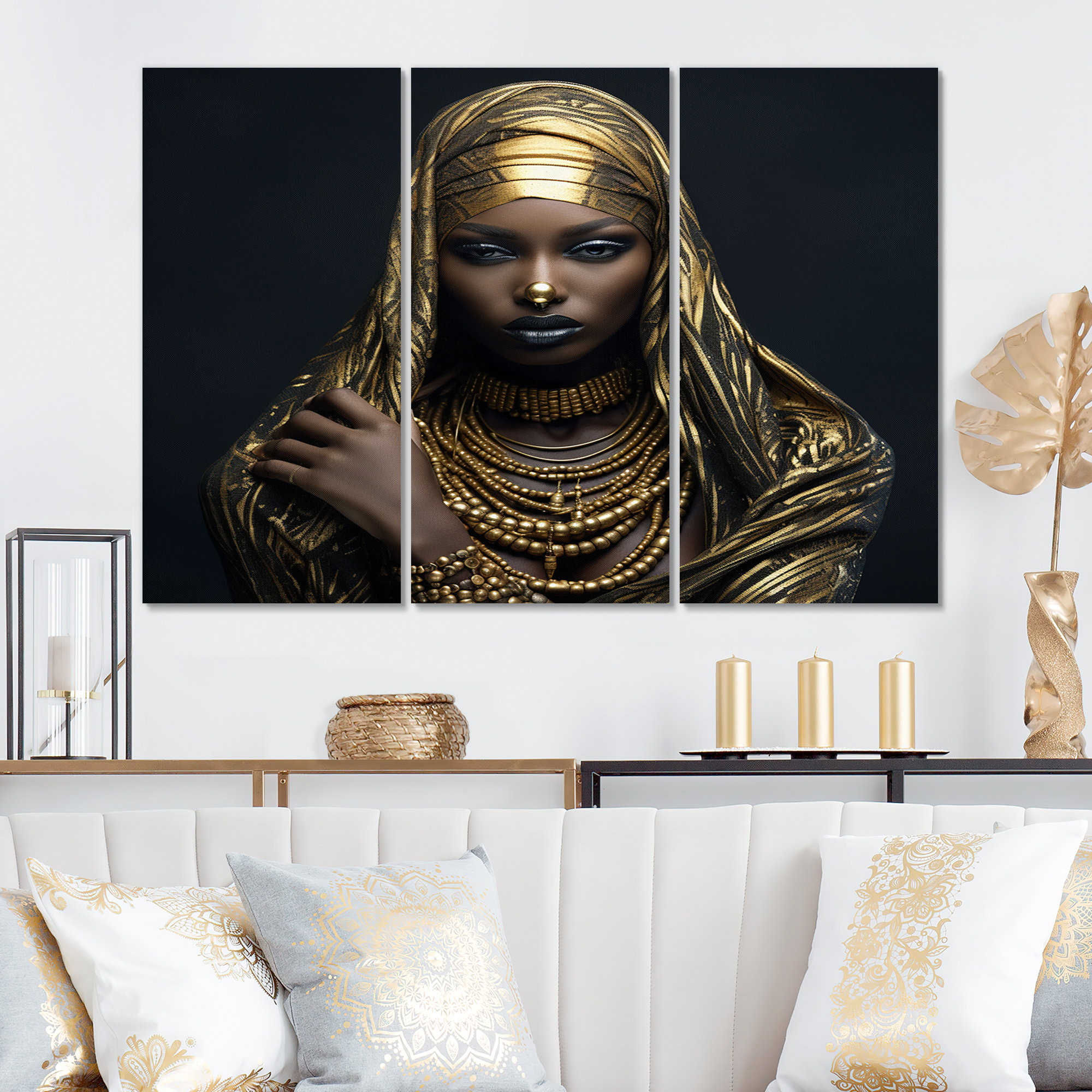 Everly Quinn Elegant Gold Vintage Muslim Queen III - Religious Woman ...