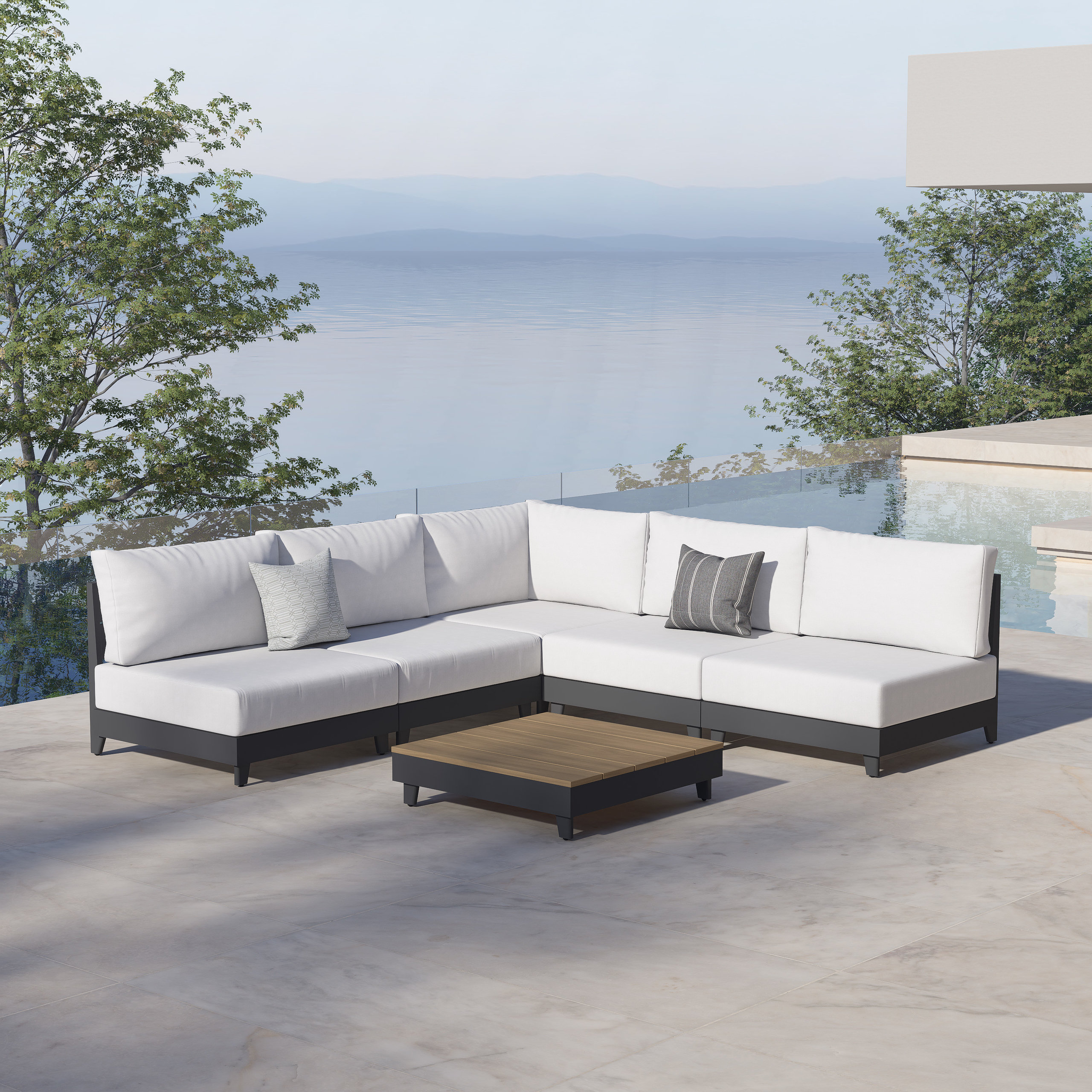 Birch Lane™ Dez 6pc Multi-Chair Seating Sectional | Wayfair