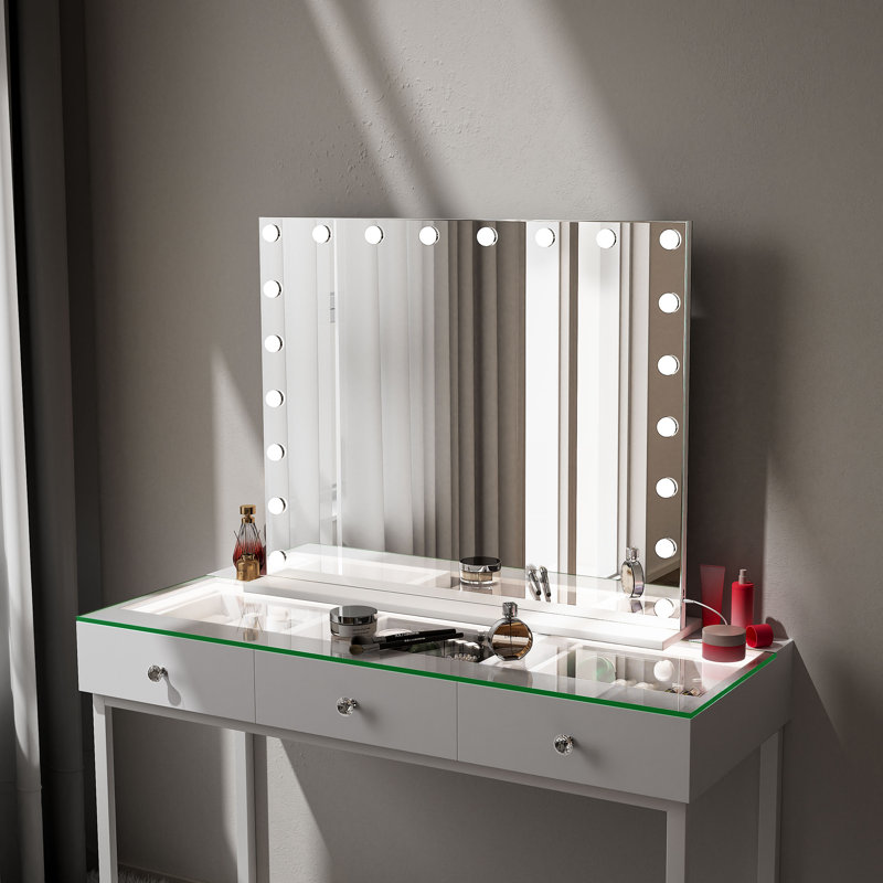 Blue Elephant Rectangle LED Metal Mirror & Reviews | Wayfair.co.uk
