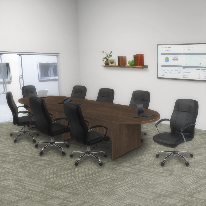 Regency Legacy 12 Ft. Racetrack Laminate Conference Table With Charging ...