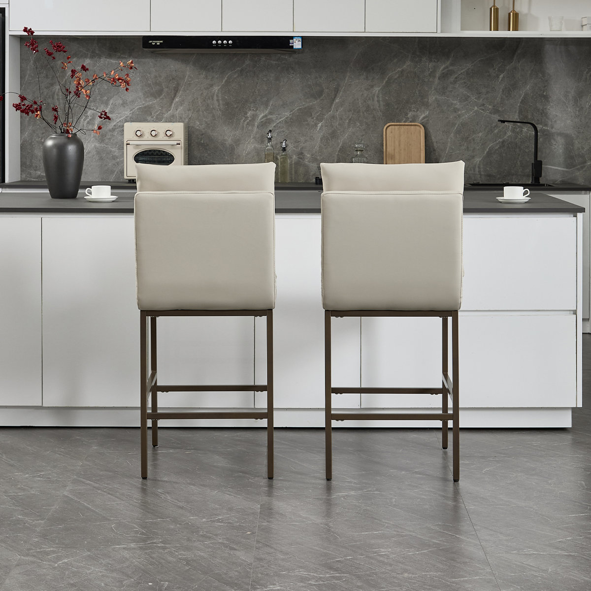 Latitude Run® Modern Bar Stools Upholstered Counter Stools With ...