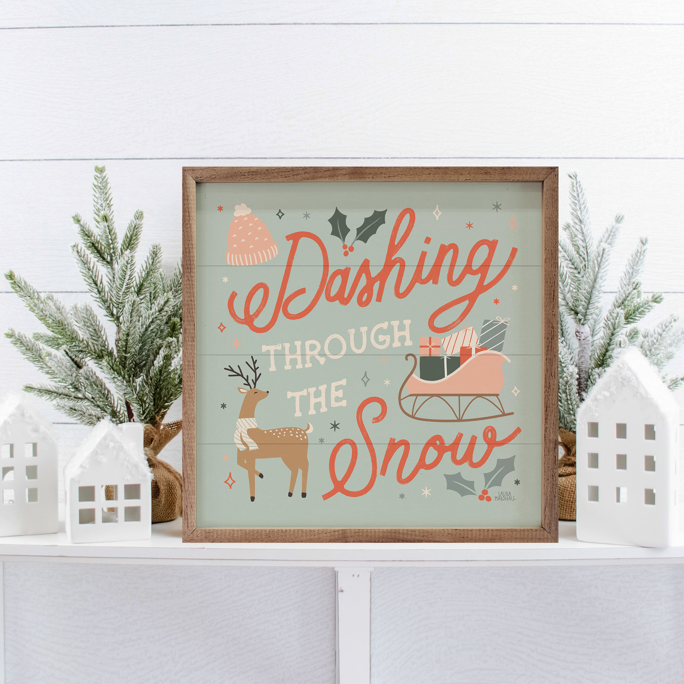 The Holiday Aisle® Reindeer Holiday IV Dashing By Laura Marshall | Wayfair