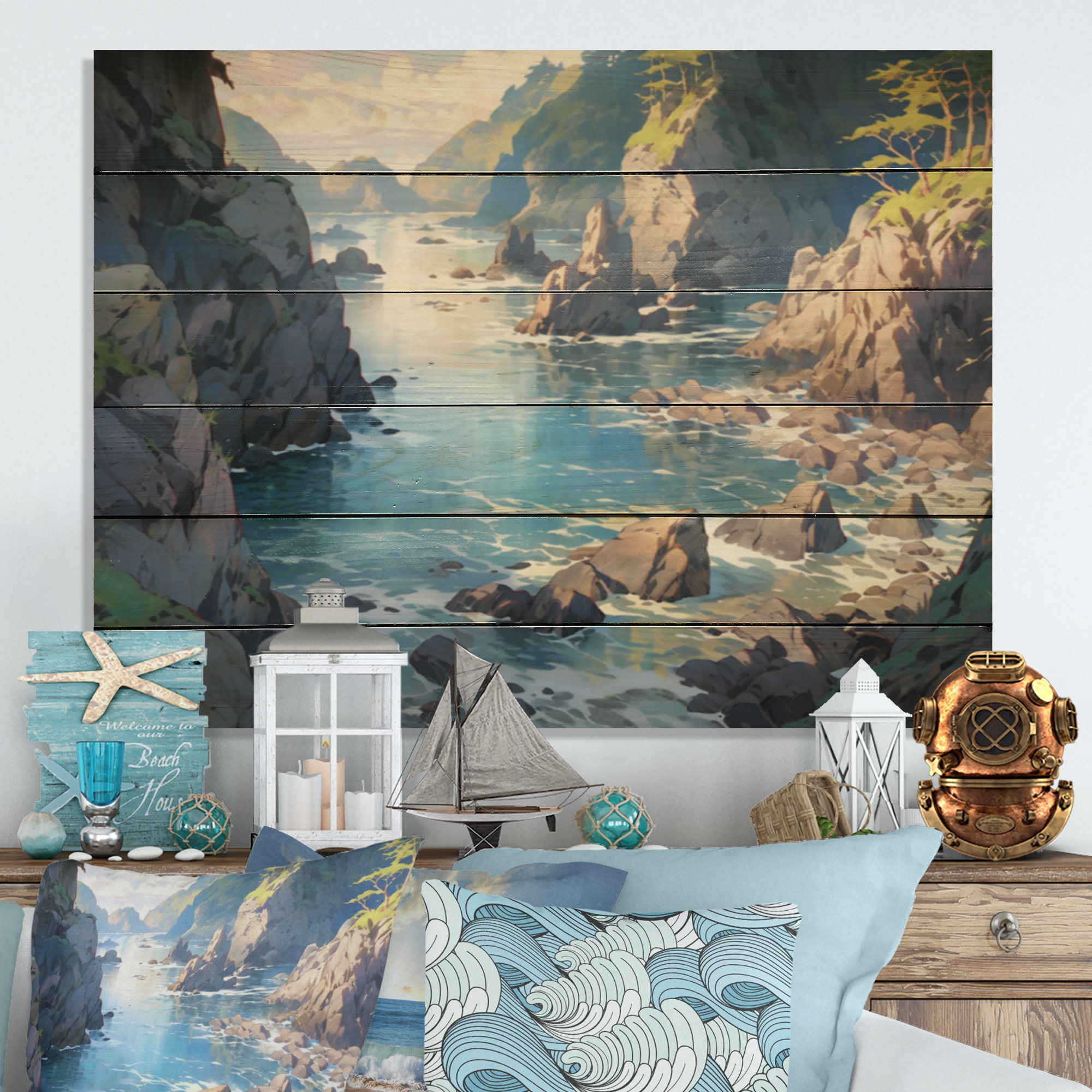 Dovecove Taube Oceanic Escapes I On Wood Print | Wayfair