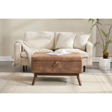 Corrigan Studio Mid-century modern square coffee table storage bench ...