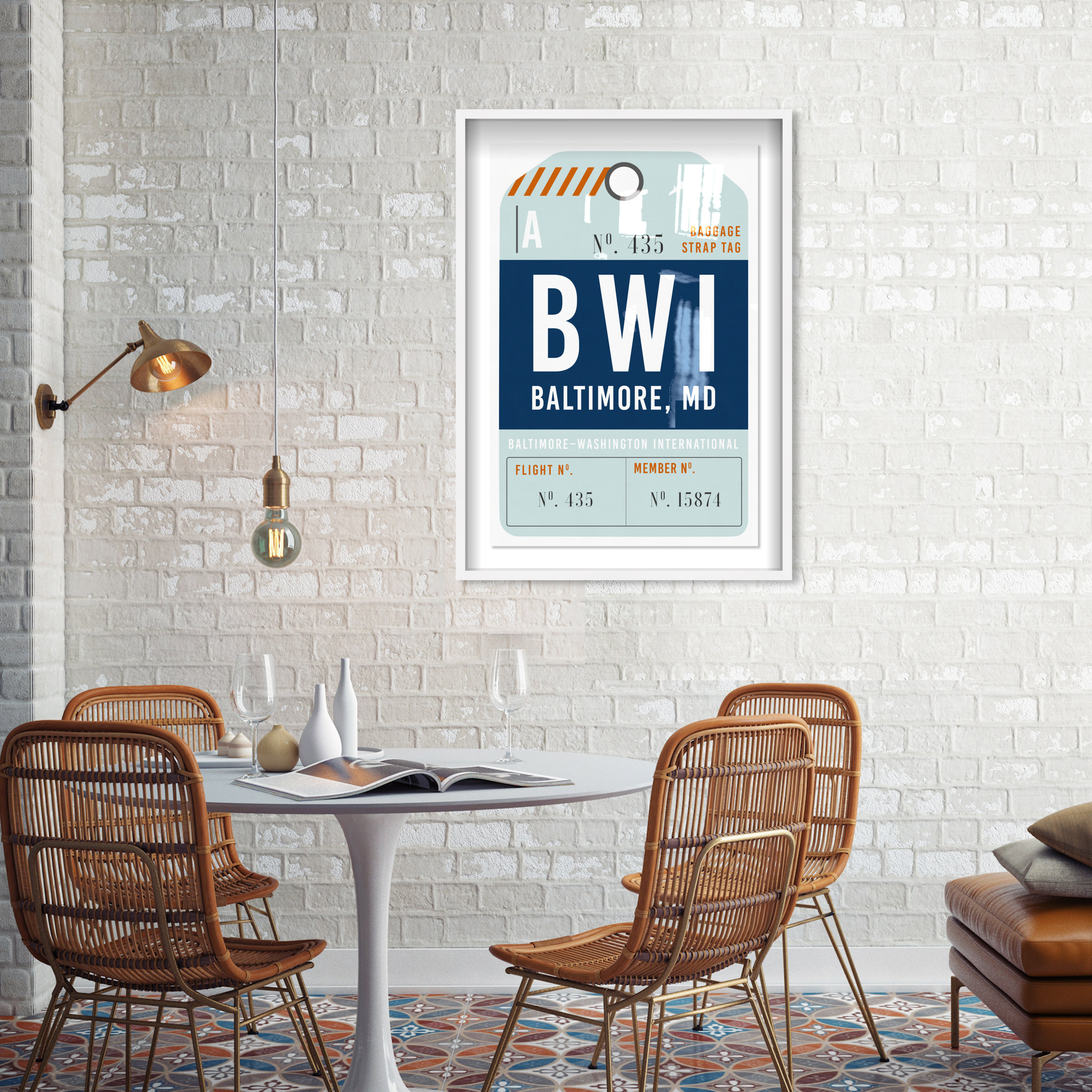 Oliver Gal Cities And Skylines 'Baltimore Luggage Tag' United States ...