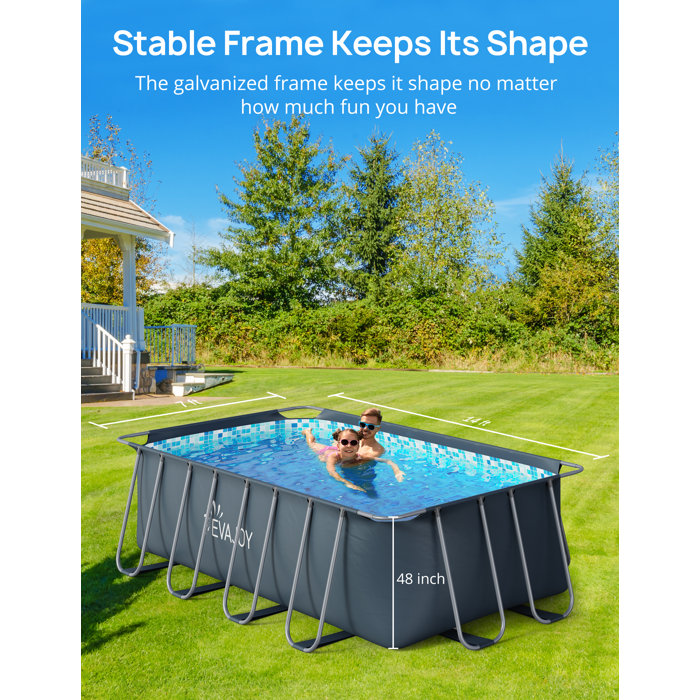 Evajoy 7 ft x 4 ft x 14 ft Frame Set Pool | Wayfair