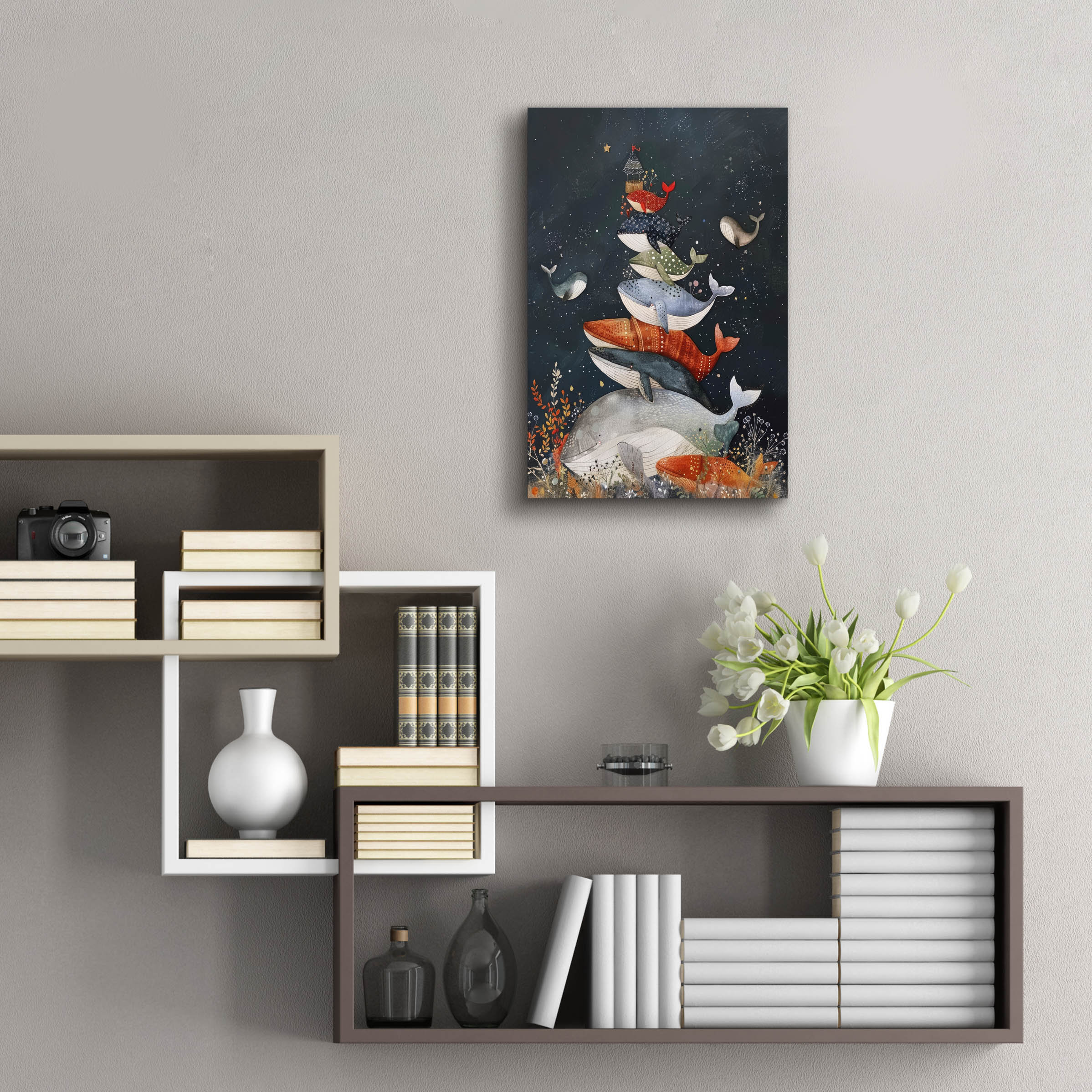 Breakwater Bay 'Pile Of - Whales' by Doron David Acrylic Glass Wall Art ...