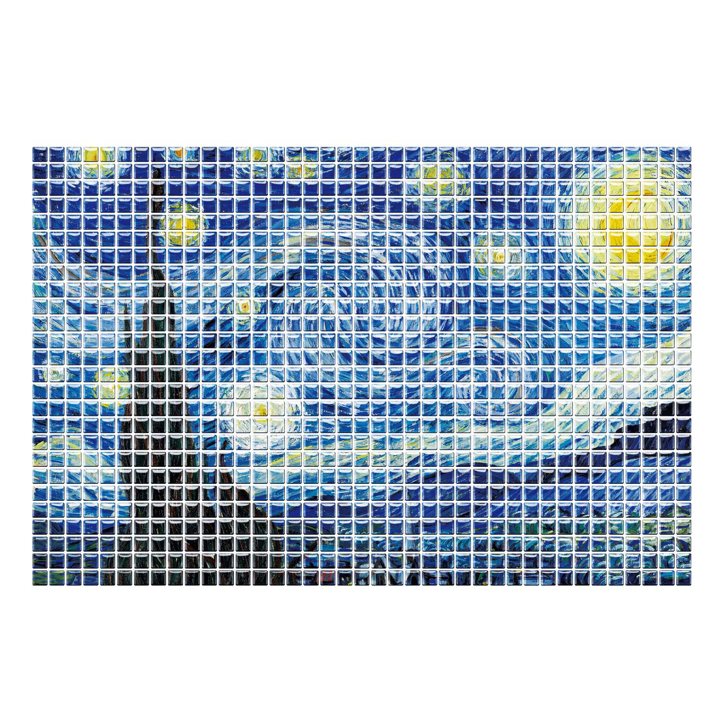 Jeedeson 10 In. X 10 In. Vinyl Peel And Stick Tile, The Starry Night ...