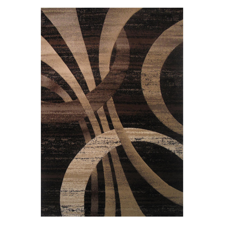 Orren Ellis Aleyska Abstract Brown/Beige Area Rug - Wayfair Canada