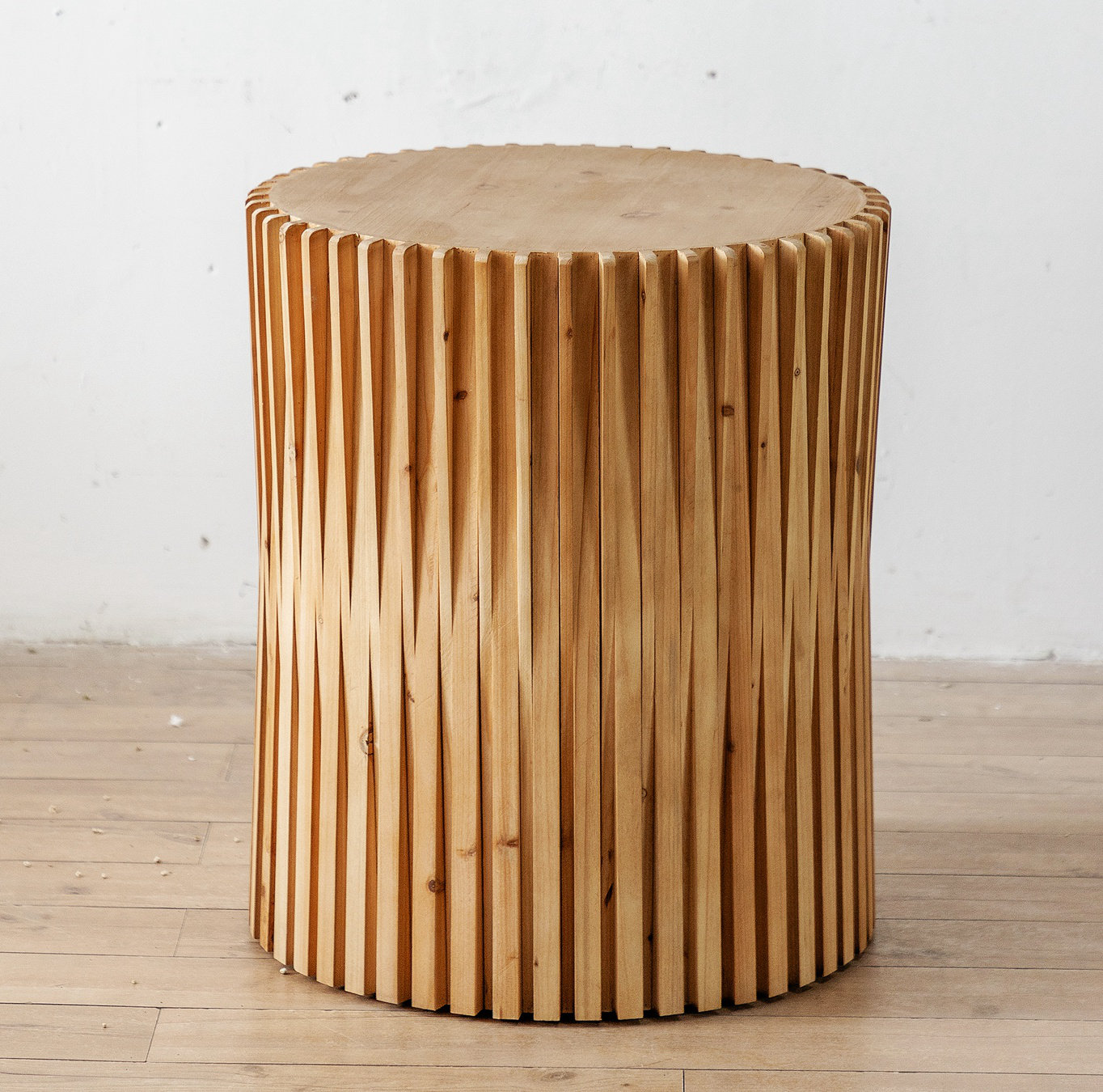 Millwood Pines Edwa Wood Coffee Table, Stump Shape Side Table Naturai ...