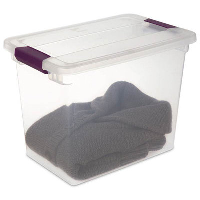 Sterilite 27 Qt Storage Container, 6 Pack, & 15 Qt Storage Container ...