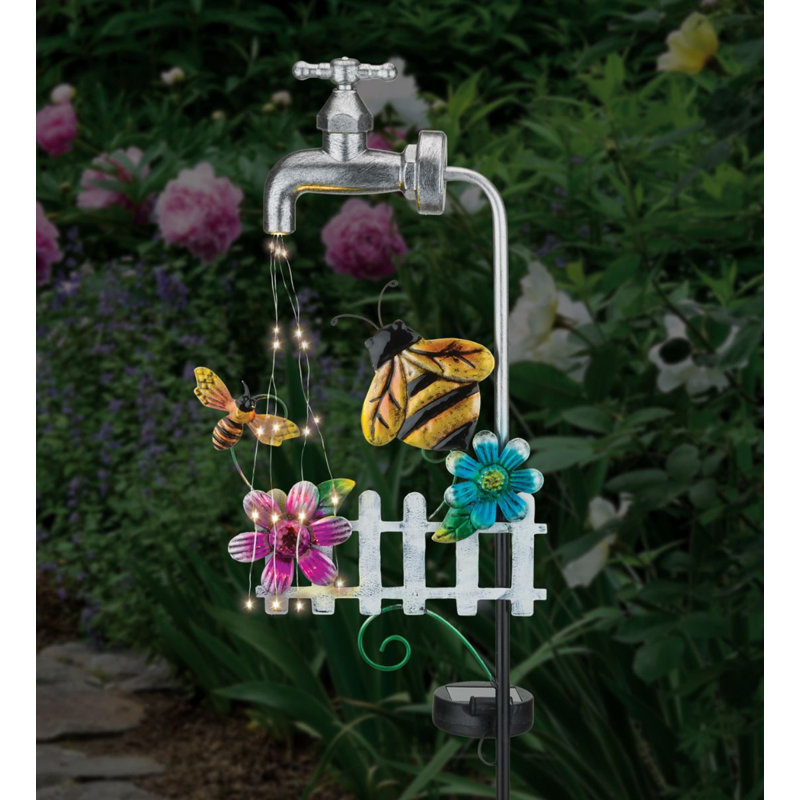 Regal Art & Gift Faucet Solar Stake - Bee | Wayfair