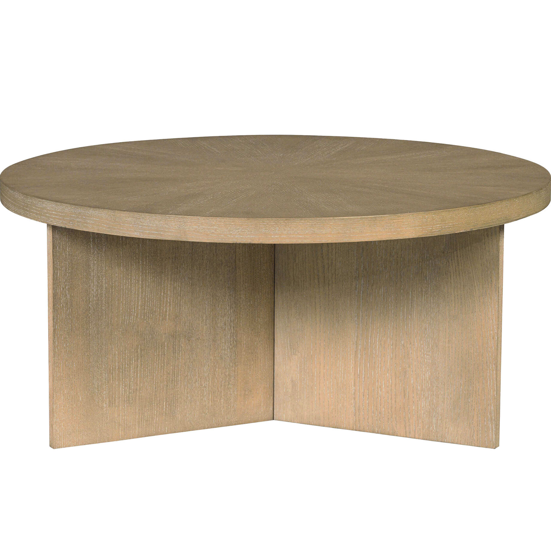 Dakota Fields Solid Veneer Round Coffee Table Featuring Reclaimed ...