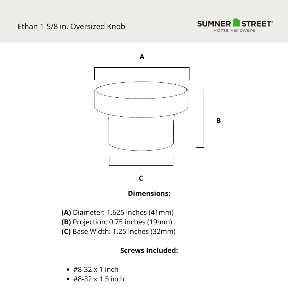 Sumner Street Home Hardware Oversized Ethan Round Knob Multipack ...