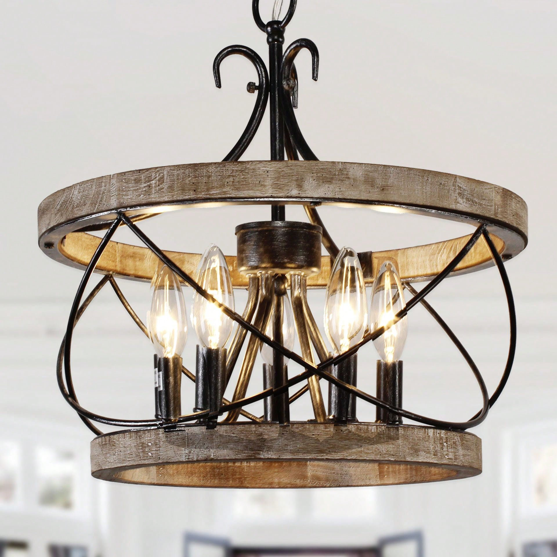 Ophelia & Co. Awtumn Gracie Oaks 19.7" Farmhouse Dining Room Wood ...