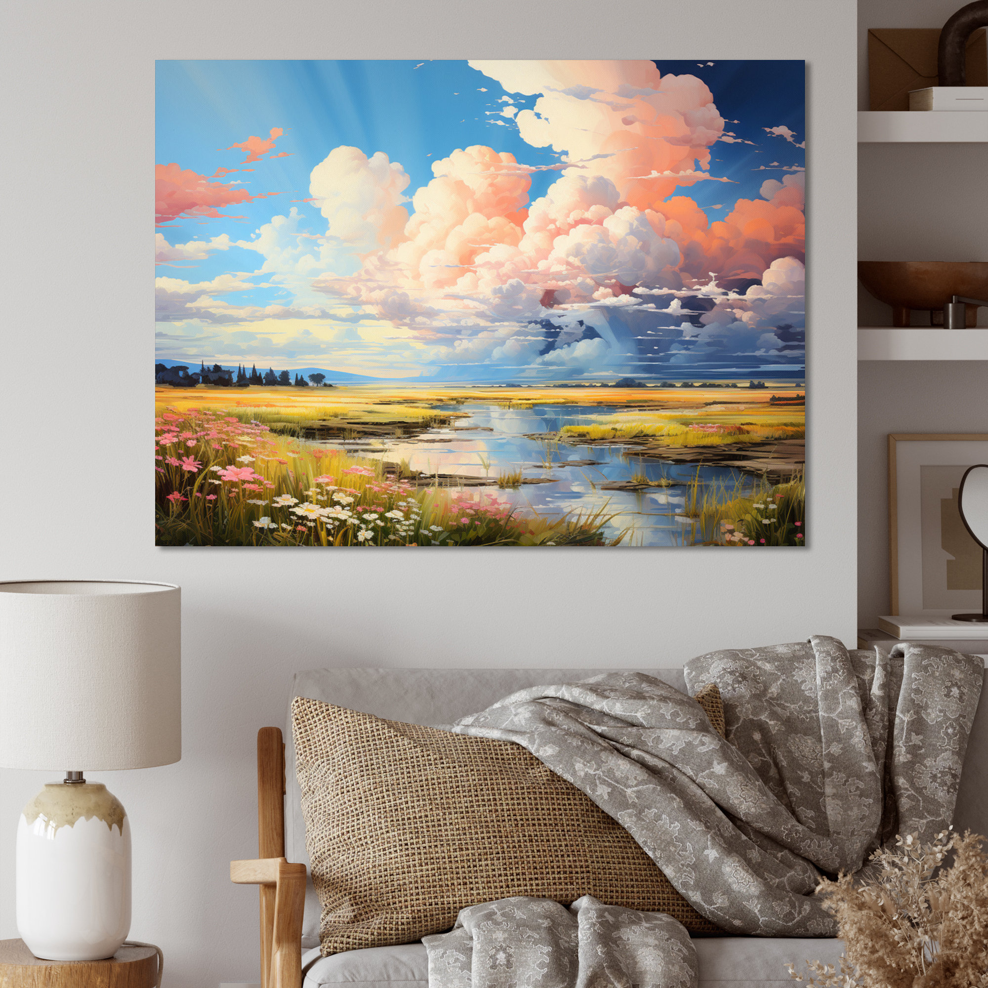Latitude Run® Sky Infinite Azure In Prairies On Canvas Print - Wayfair ...