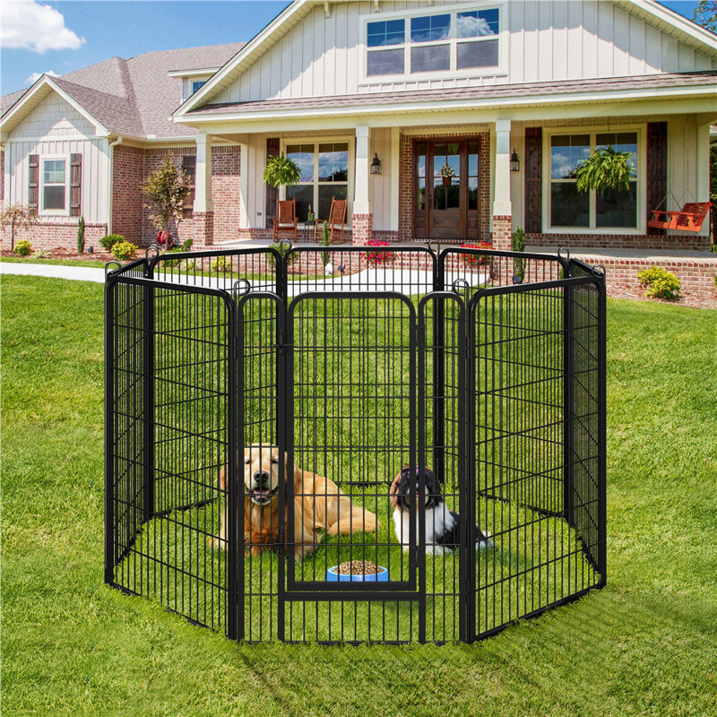 Yaheetech 8 Panel Metal Exercise Pen With Door & Reviews | Wayfair