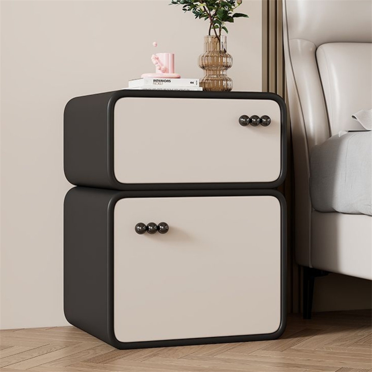 Ivy Bronx Quintell 15.75-inch Nordic light luxury style double drawer ...