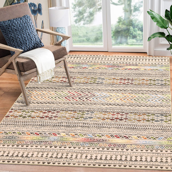 Union Rustic Lentovich Area Rug with Non-Slip Backing | Wayfair