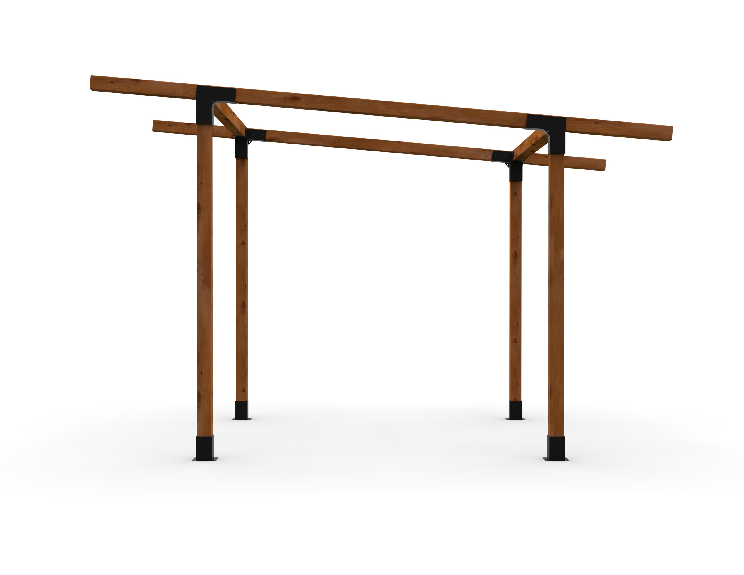 Bjorn Woodworks 4x4 Black 5 Degree Pergola Brackets & Lean To Kit | Wayfair