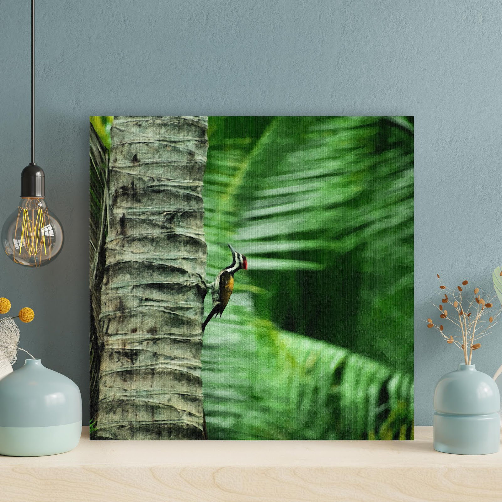 Red Barrel Studio Brown Bird On Tree Trunk - 1 Piece Rectangle Graphic ...