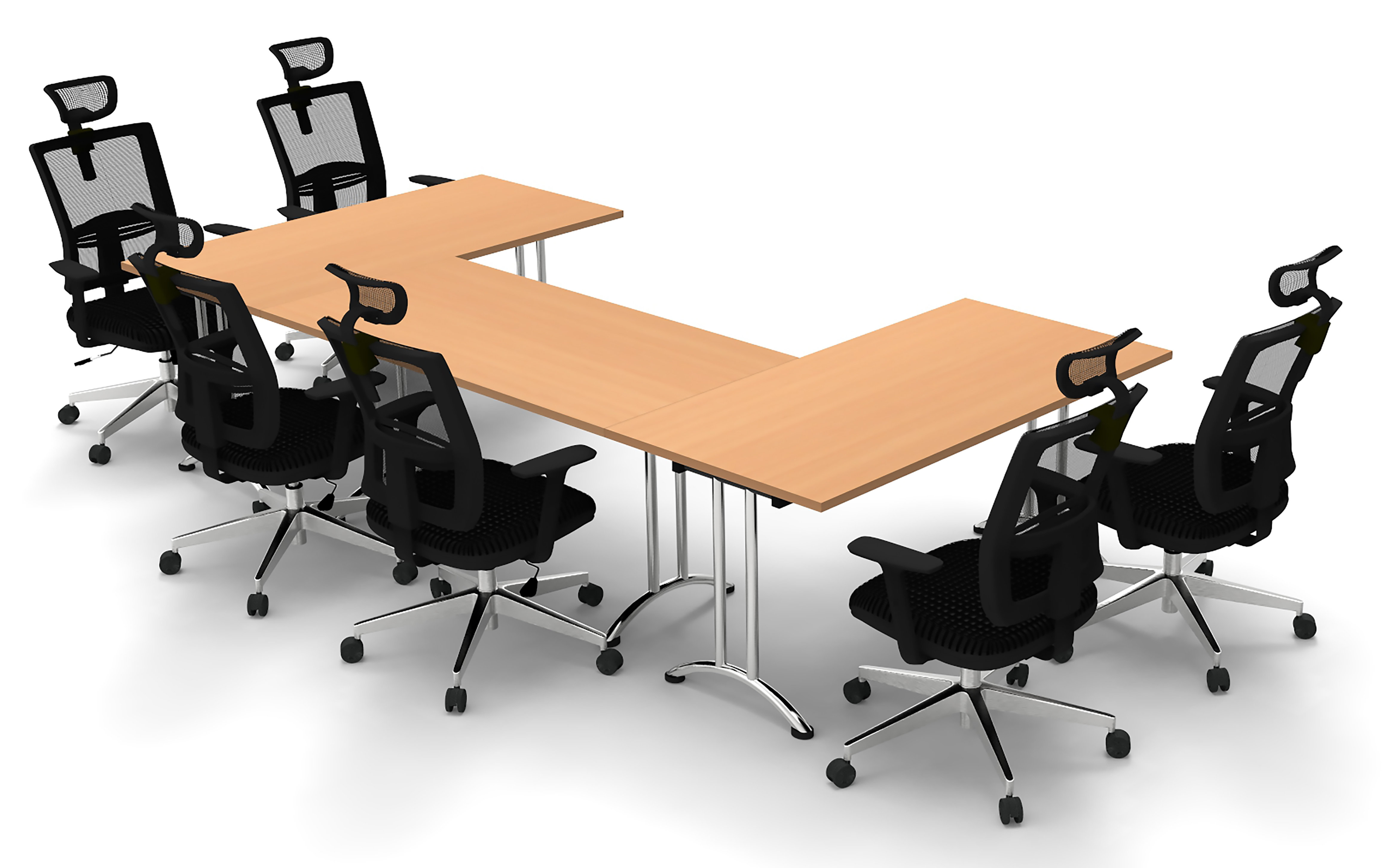 Symple Stuff Bellefonte 6 Person Conference Meeting Tables with 6 ...