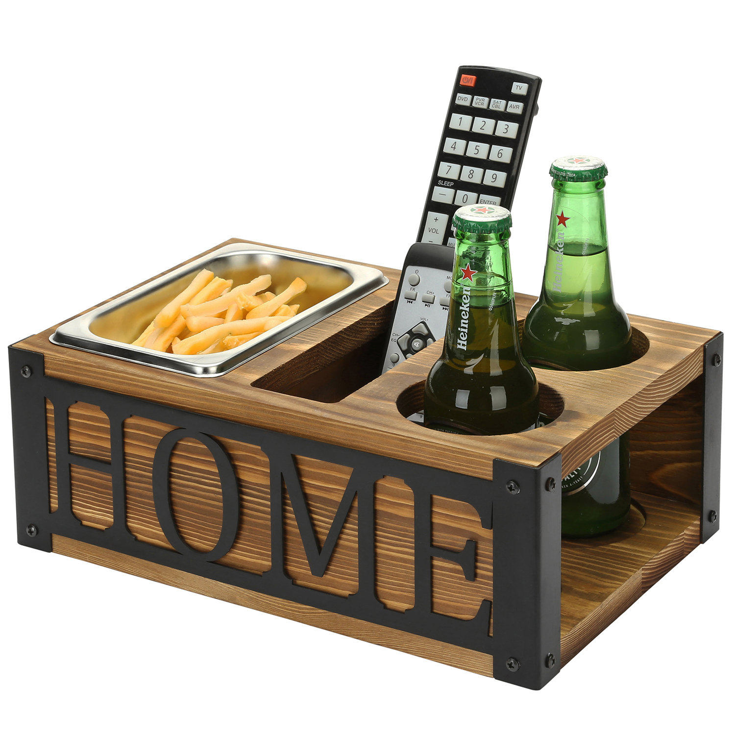 Gracie Oaks Elsene HOME Sofa Snack Caddy Couch Serving Tray & Reviews ...