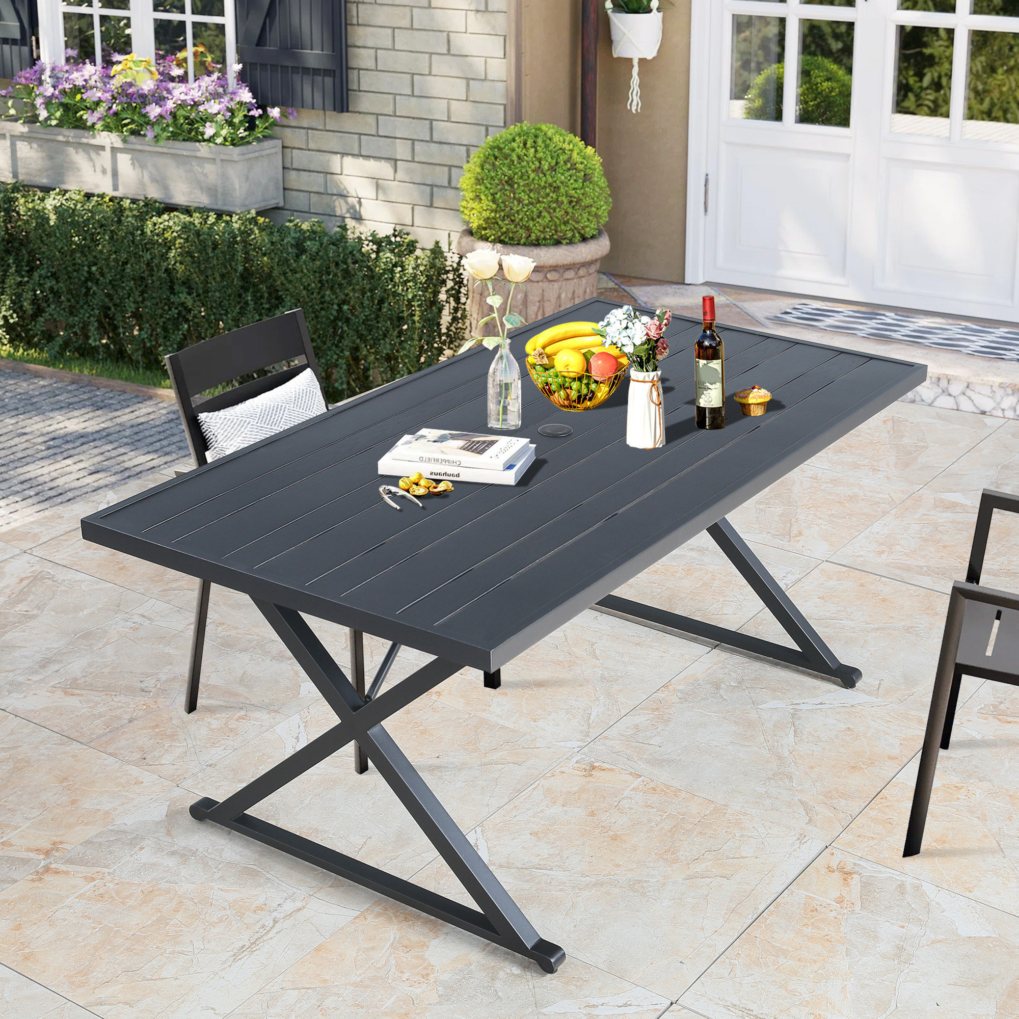 Latitude Run® Envee 67.7 L x 35.4 W Outdoor Table | Wayfair