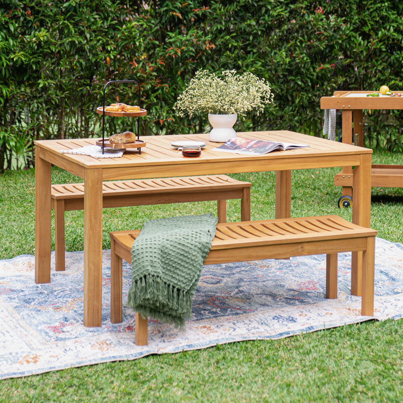 Wildon Home® Suchta Teak Wood Outdoor Dining Table | Wayfair