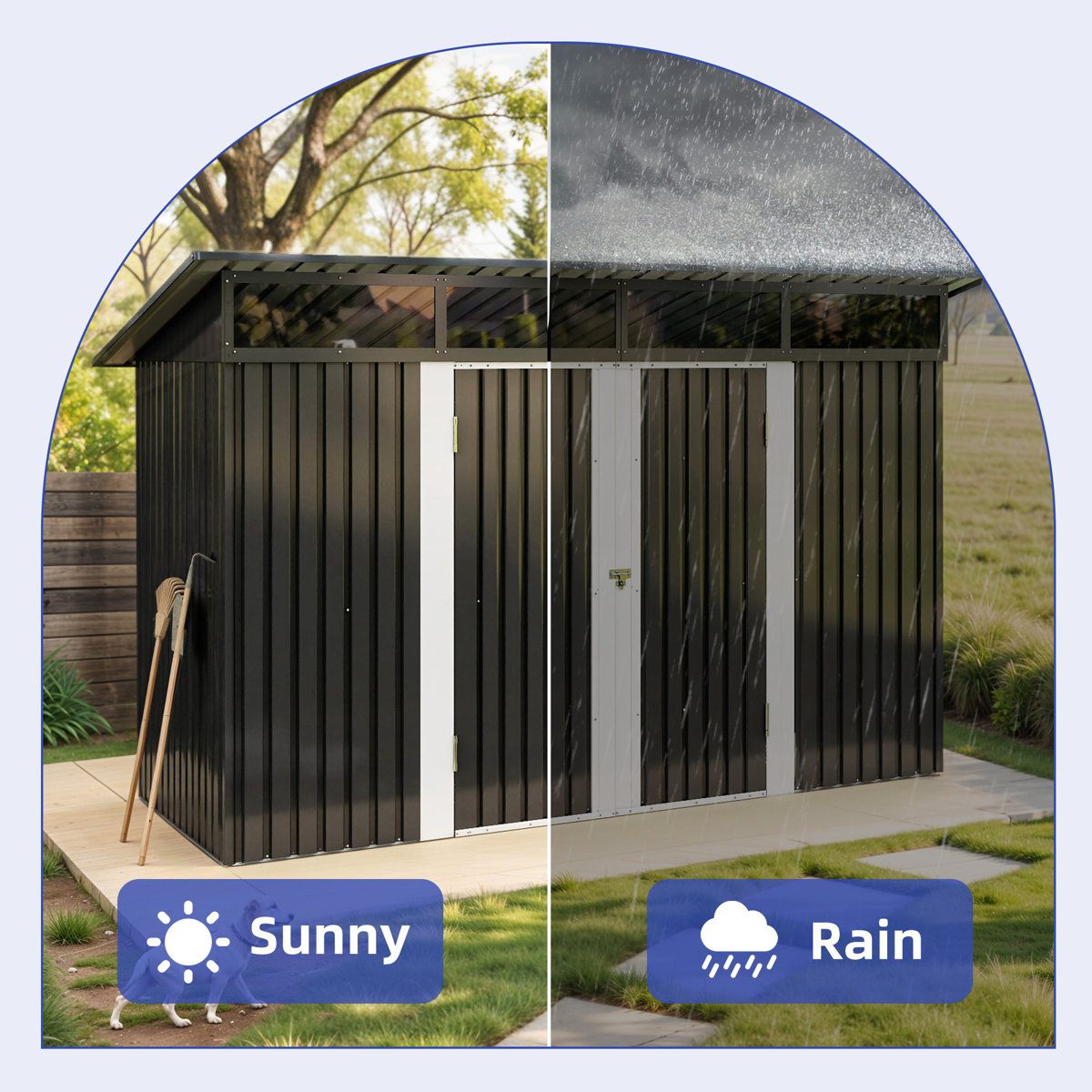 Edrosie Inc Lean-to Metal Galvanized Storage Shed | Wayfair