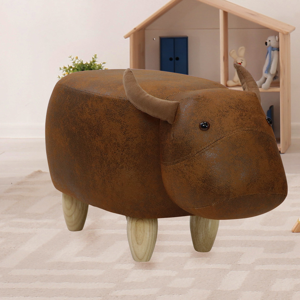 Critter Sitters Cow Ottoman & Reviews | Wayfair