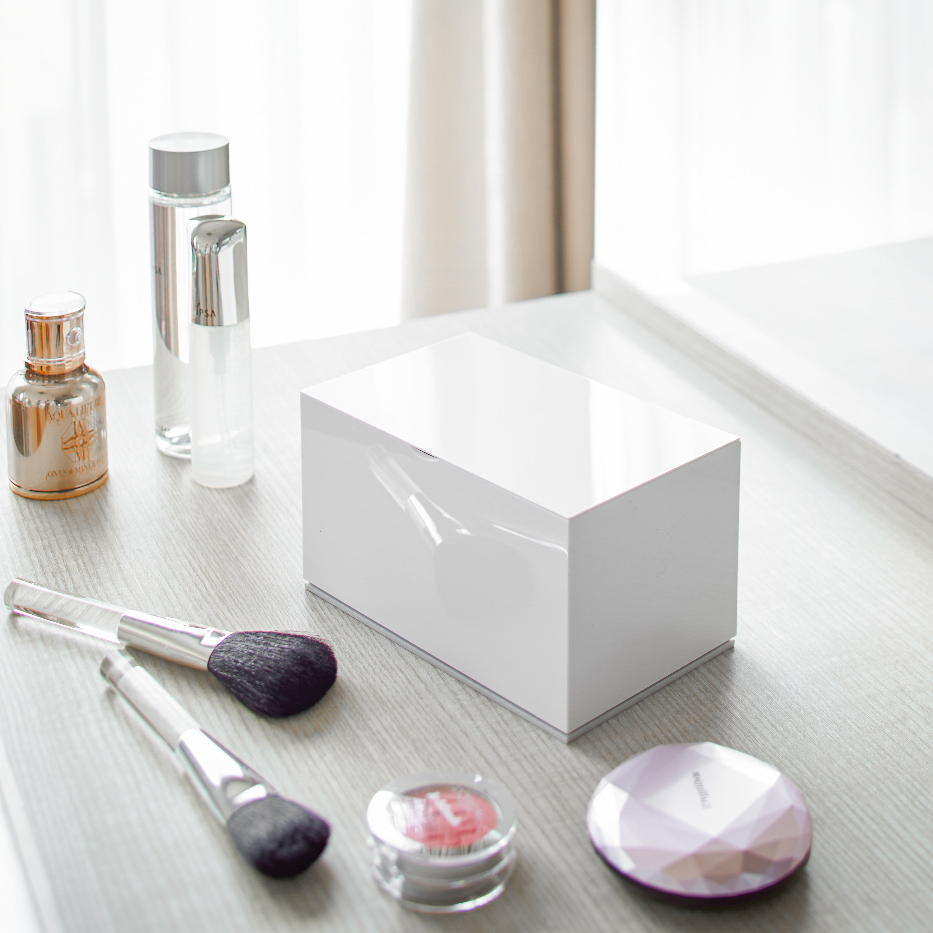 Yamazaki Home Veil Yamazaki Home Cotton Case, Bathroom Skincare Storage ...