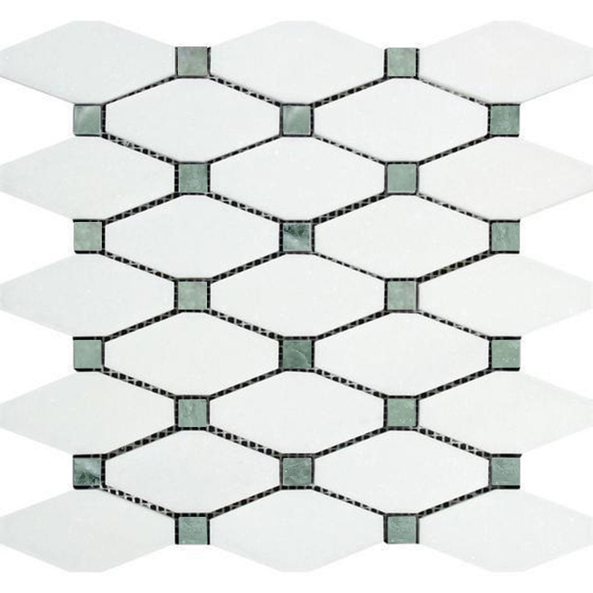 Stone & Tile Shoppe, Inc. Marble Octagon and Dot Mosaic Wall & Floor ...