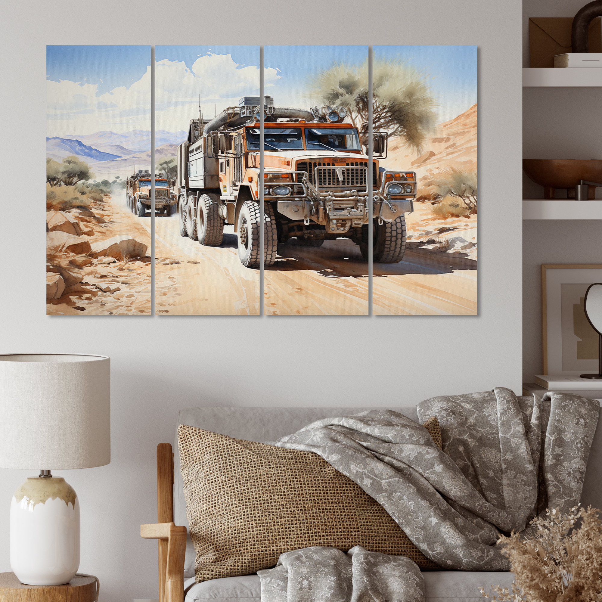 Union Rustic Military Truck In Gulf War I - Military Wall Art Living ...