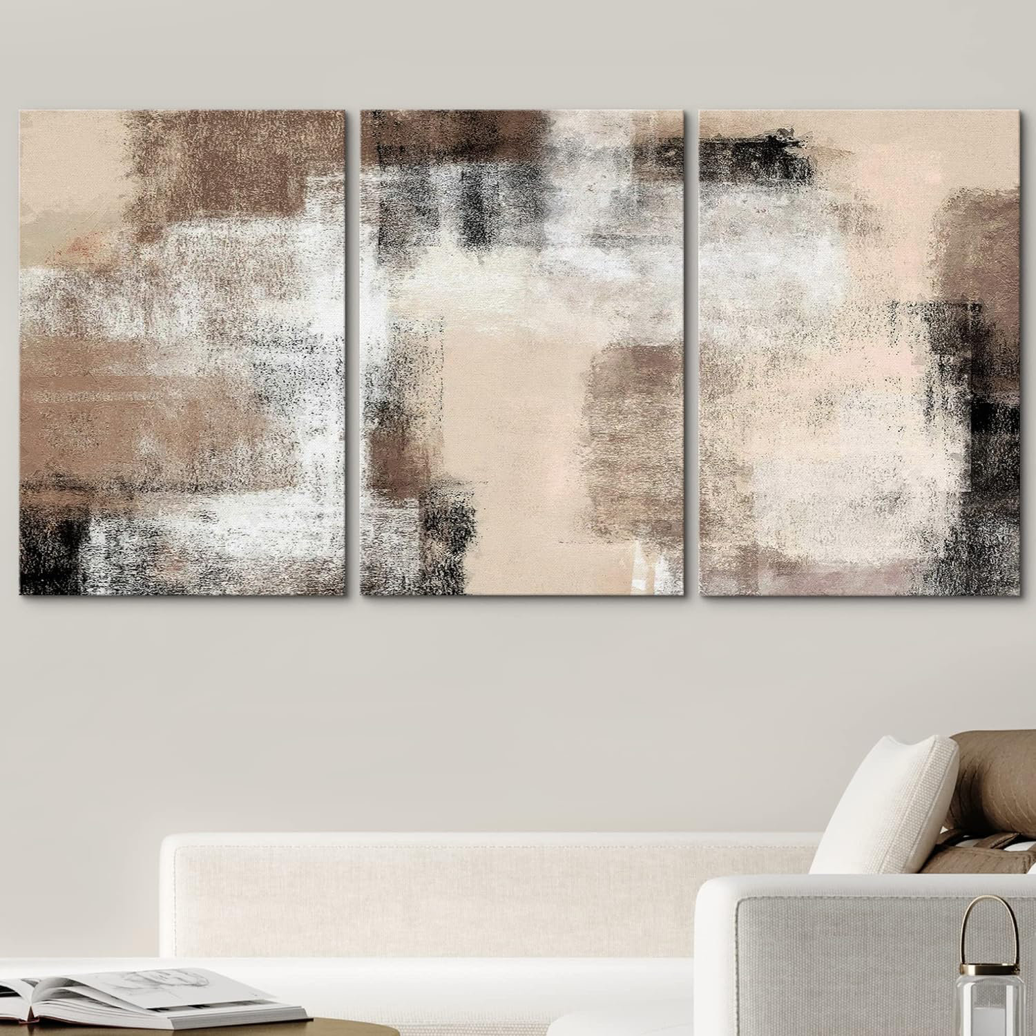 IDEA4WALL Minimal Brown Color Block Landscape Abstract Shapes Modern ...
