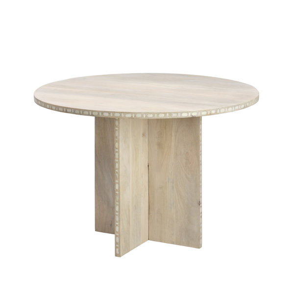 Jamie Young Company Sama Round Unfinished Solid Wood Dining Table ...