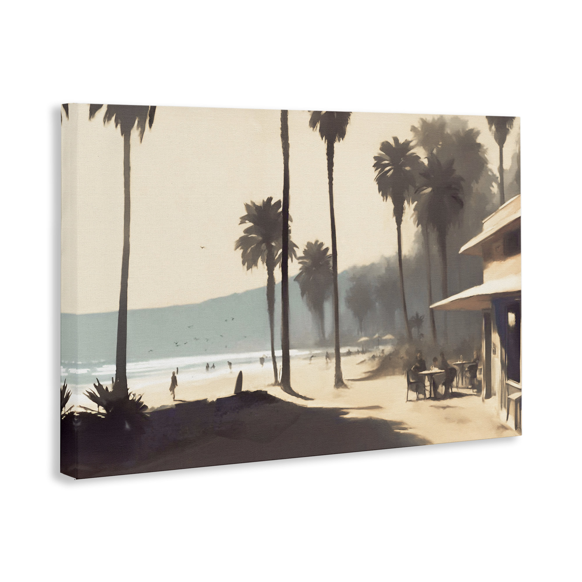 Highland Dunes Canopy Beach Scene Canvas Wall Art by Noah Bay | Wayfair