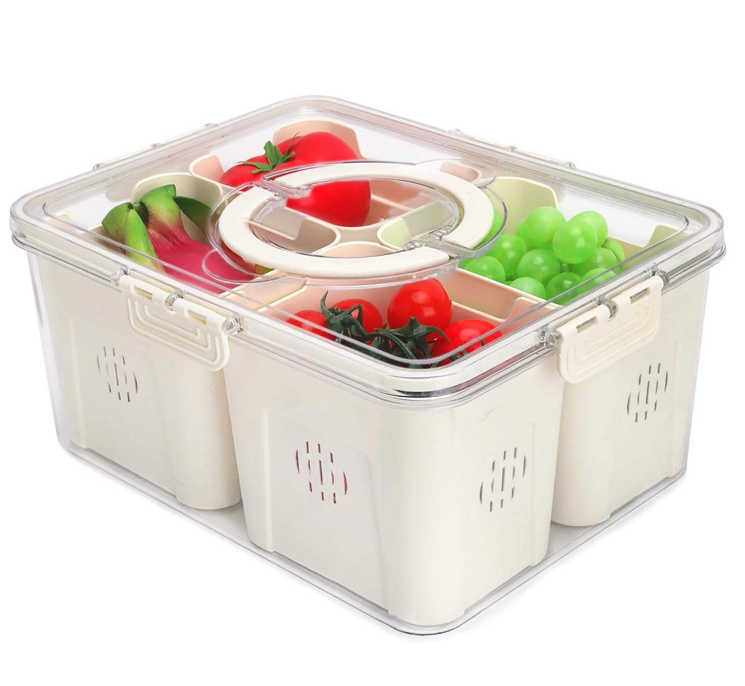 Prep & Savour Donaciano Food Storage Container Divided Serving Tray ...